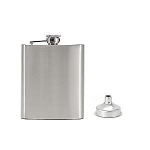 8oz Stainless Steel Portable Hip Flask Flagon Wine Whiskey Pot Cover Bottle Funnel Travel Drinkware Wine Cup