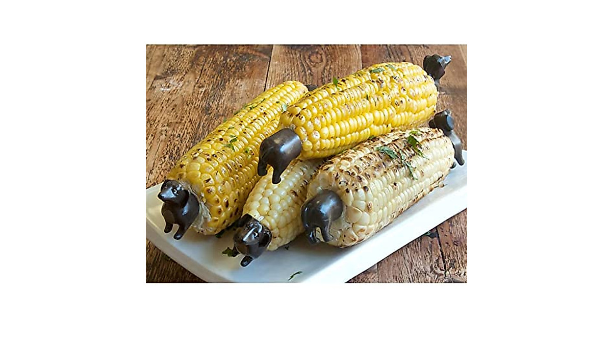 Set of 2 Dog Corn Holders - Fun & Durable Corn On The Cob Accessories