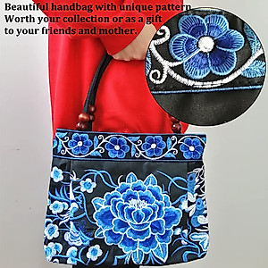 Embroidered Women Handbags Flower Embroidery Ethnic Shoulder Bags Hmong Tote Purse