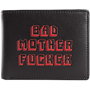 Miramax, LLC Officially Licensed Black/Red Embroidered Bad Mother Leather Wallet