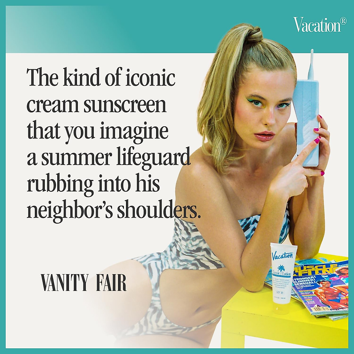 Vacation Mineral Lotion Sunscreen SPF 30 & Air Freshener Bundle, Non-Nano Zinc Oxide Formula, No White Cast, Water-Resistant, Dermatologist-Tested, Vegan, Travel Size, 3.4 Fl. Oz.