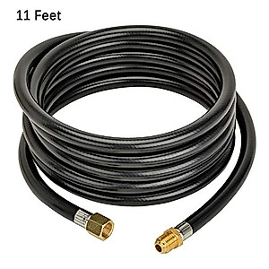 only fire 12 Ft Propane Extension Hose, 3/8'' Male Flare x Female Flare, Flexible Gas Line Fittings for RV, Gas Grill, Fire Pit, Heater, Camper