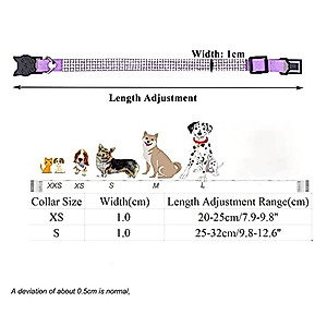 Matching Collar and Bracelet Male Dog 2 Adjustable Sizes Personalized Rhinestone Flower Tie Cotton Girls Cat Collar with Metal Buckle Puppy Collars for Cat Pet Gift