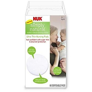 NUK Ultra Thin Disposable Nursing Pads, 66 Count (Pack of 2)