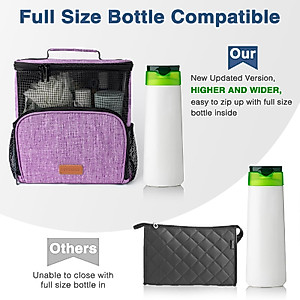 Kadamii Shower Bag for College Dorm, Hanging Portable Mesh Gym Shower Caddy for Women Men, Cruise Travel Bathroom Accessories Must Have Green