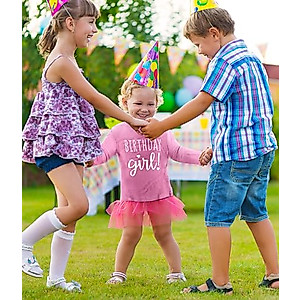 Happy Birthday T-Shirt (Girls 1 to 12) Sassy Kids Party Tee - Sweet Baby/Toddler Outfit 7 Pink Heather LS