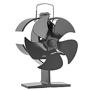 Practical Wood Log Stove Fan Quiet With 5 Heat Powered Fan Efficient Winter Warmer Circulating Warm Air Heat Powered Stove Fan For Wood Burning Stove