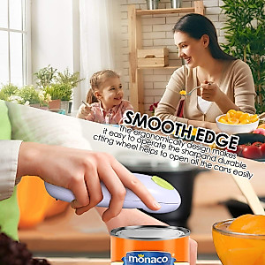 Easy One-Touch Electric Can Opener with Smooth Edge for Seniors with Arthritis,Food-Safe Automatic Can Openers Kitchen Gadgets for Kitchen Fits Almost All Cans