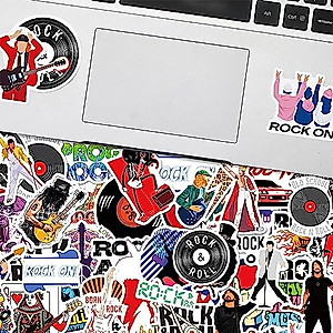 Rock and Roll Stickers |50Pcs Rock Music Waterproof Vinyl Decals for Water Bottles Laptop Luggage Cup Computer Mobile Phone Skateboard Décor