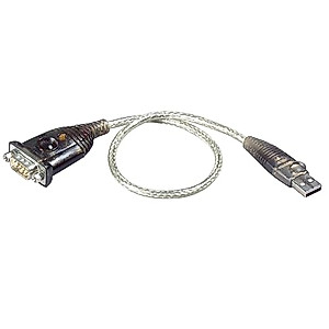 ATEN UC232A USB to Serial Converter USB-A to RS-232 Adapter (35cm) USB to PDA/Serial (DB9) Port Converter for Laptop PC Modem Printer Network Switch Scanner PLC Controller POS for Windows Mac Linux