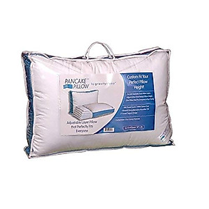 Pancake Pillow The Adjustable Layer Pillow. Custom Fit Your Perfect Pillow Height. Queen Size Luxury Pillow