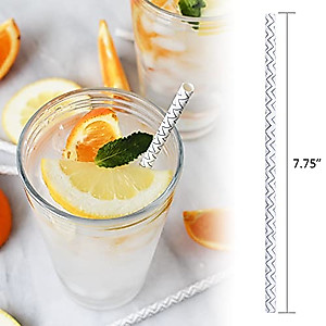 Paper Drinking Straws 500Pack Biodegradable, Disposable Drinking Straws Bulk Eco Friendly Straws for Juice, Soda, Cocktails, Shakes - Great for Birthday Parties, Bridal Showers, Cake Pop Sticks