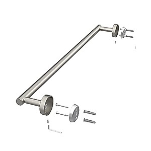 RARXTR 24 Inch Brushed Towel Bar Towel Rack for Bathroom Kitchen Hand Towel Holder Dish Cloths Hanger SUS304 Stainless Steel RUSTPROOF Wall Mount (Brushed Grey)