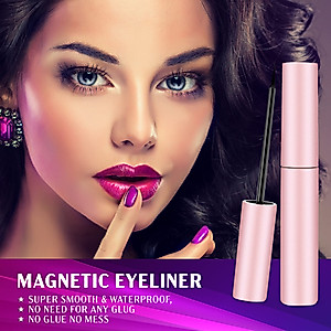 Magnetic Eyeliner and Lashes Kit, Magnetic Eyeliner and Multi Styles Lashes, Reusable Natural Magnetic False Eyelashes, 5 Pairs