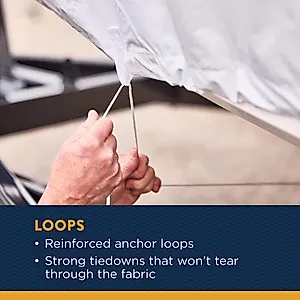 Transhield Universal Marine Boat Cover | Waterproof, Heavy Duty | Straps & Vents Included (25 ft - 27 ft)