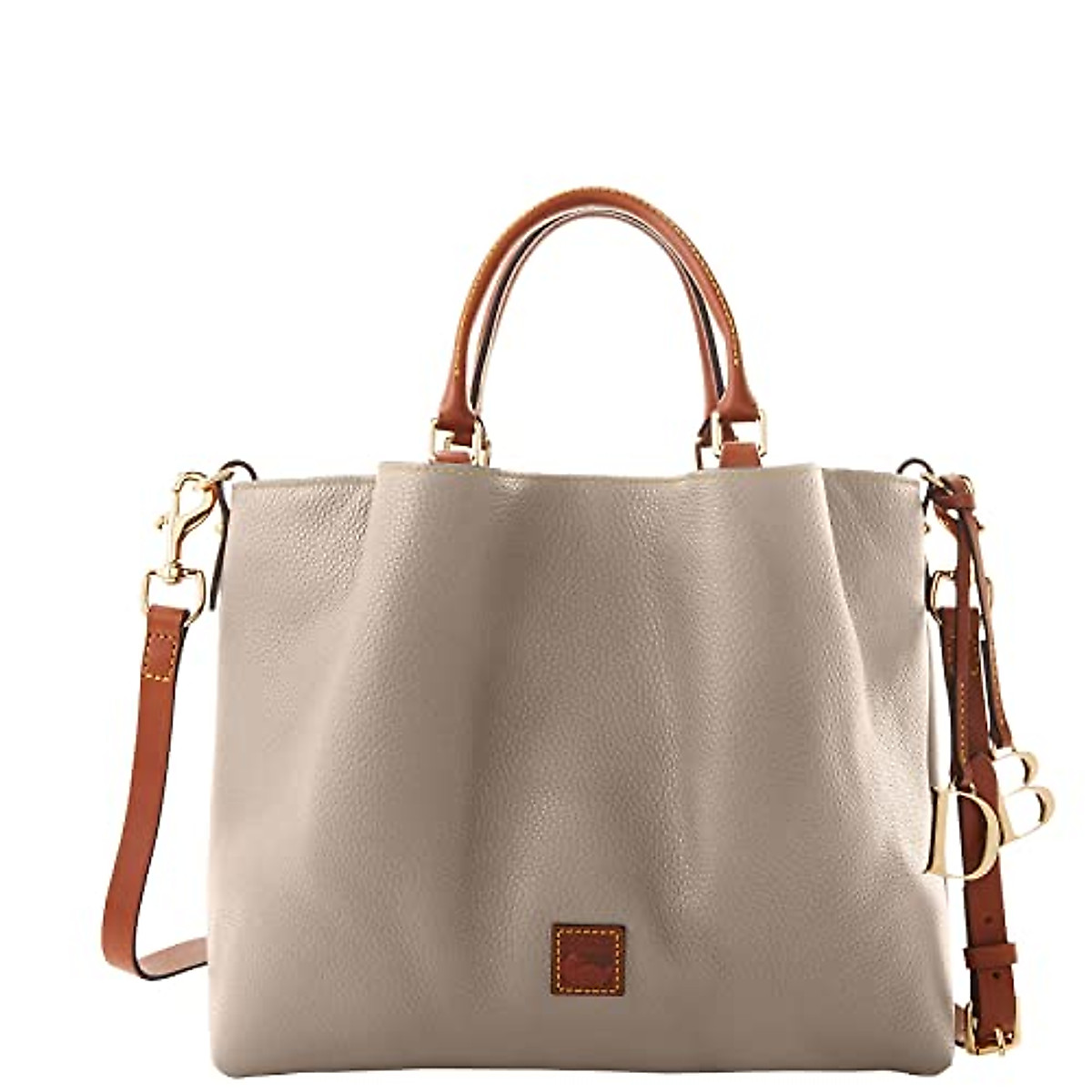 Dooney & Bourke Handbag, Pebble Grain Large Barlow Satchel - Taupe