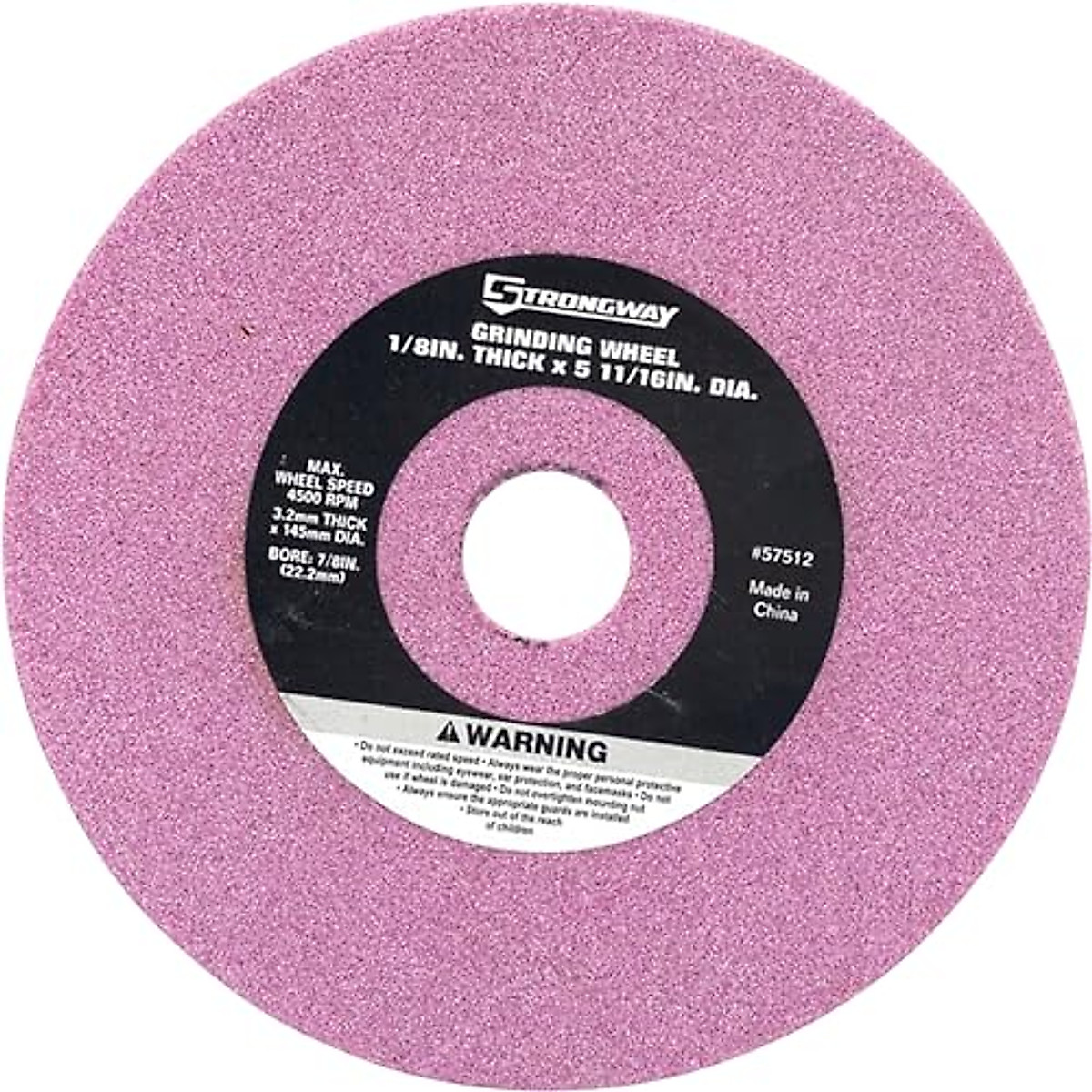 Strongway Grinding Wheel - 1/8in. Thick x 5 11/16in. Dia.