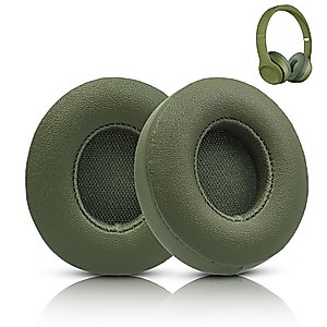 GIGRIN Replacement Ear pads for Beats Solo 3 Wireless Headphones & Beats Solo2 Headphones, Soft Protein Leather, Increase thickness (Turf Green)