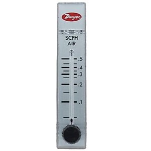Dwyer® Rate-Master® Flowmeter, RMA-45-SSV, 4% Acc, 5-50 GPH Water, SS Valve, PC Body