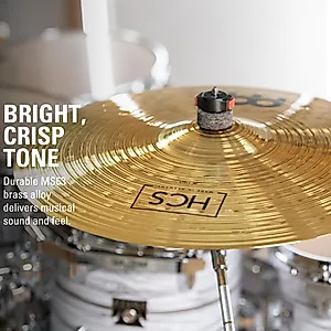 Meinl 16” Crash Cymbal – HCS Traditional Finish Brass for Drum Set, Made In Germany, 2-YEAR WARRANTY (HCS16C)