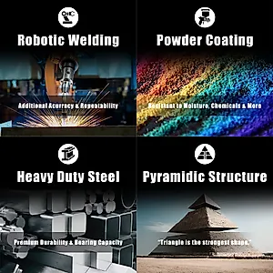 BIG RED T46002A Torin Steel Jack Stands: Double Locking, 6 Ton (12,000 lb) Capacity, Red, 1 Pair