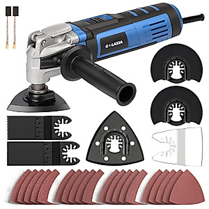 G LAXIA Oscillating Tool, 3.5A Oscillating Multi Tool with with 4° Oscillation Angle, 31 Piece Accessories Scraping, Grinding, Sanding, Cutting
