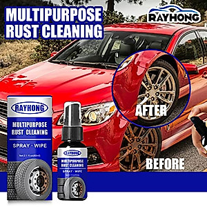 RAYHONG Rust Remover Spray - Multipurpose Rust Remover Rust Remover Rust Remover, Rustout Instant Remover Spray, Car Care Cleaning Rust Remover for Metal Parts