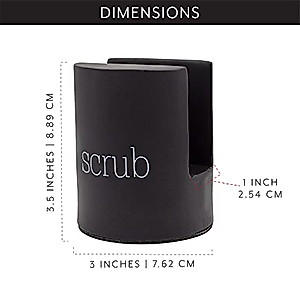 AuldHome Black Enamel Sponge Holder; Contemporary Kitchen Sink Accessory