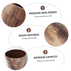 LIFKOME Retro Trash Can Farmhouse Trash Can 13 Gallon Trash Can Rubbish Bin Decorative Storage Baskets Wicker Trash Basket Metal Storage Baskets Trash Can Garbage Bin Trash Can Container