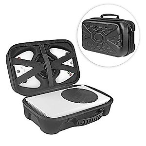 GOTRUTH Travel Case Compatible with Xbox Series S - Hard Shell Series S Carrying Case with Protective Foam Compartments for Console, Controller, HDMI Cable (Xbox Series S, Black 1)