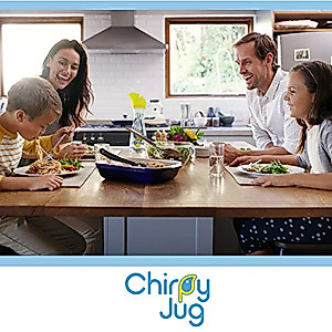 Chirpy Jug Glass Water Carafe Tweeting Bottle 34oz (1L) Yellow