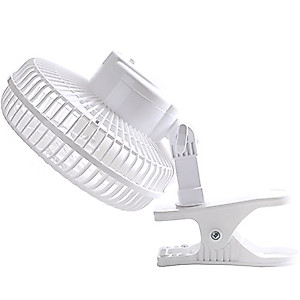 Genesis 6-Inch Clip Convertible Table-Top & Clip Fan Two Quiet Speeds - Ideal For The Home, Office, Dorm, More White (A1CLIPFANWHITE)