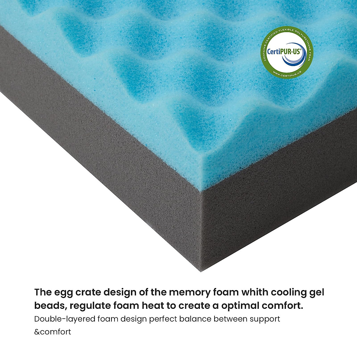 URGVANZ PET Cooling Dog Beds for Large Dogs, Orthopedic Memory Foam Dog Bed, Large Pet Beds with Washable Cover, Ideal for Arthritic Dogs Up to 65Lbs