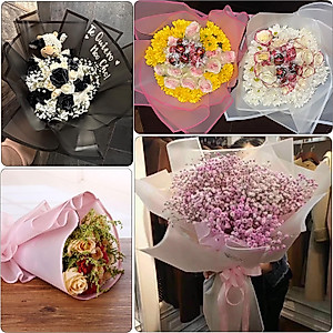 VOWOVOSDAY 20 Pcs Flower Wrapping Paper,Waterproof Flower Bouquet Wrapping Paper 23x23Inch Used for DIY Crafts, Gift Packaging,Floral Wrapping Paper,Wrapping Paper for Flower Bouquet(Pink02)