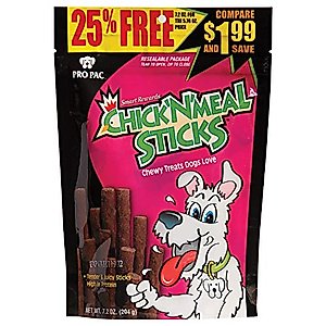 Pro Pac Chick'N'Sticks Dog Treats, 7.2-Ounce Bag