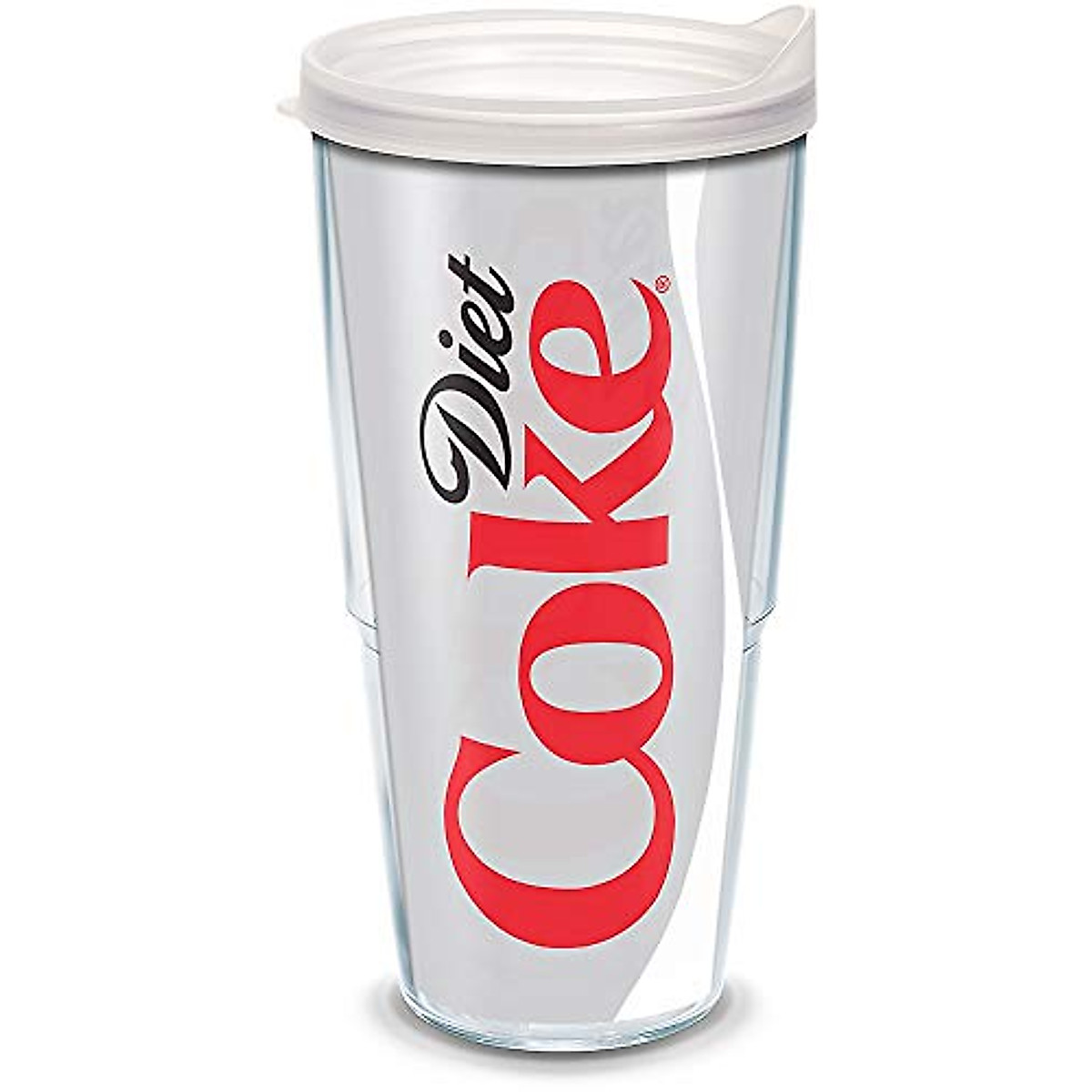 Tervis Plastic, Coca-Cola - Diet Coke Tumbler with Wrap and Frosted Lid 16oz, Clear