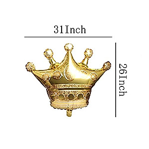 NpeyBeicuelq 4Pcs Gold Crown Foil Balloons Decorations.Wedding Bridal Shower Marriage Engagement Party Supplies