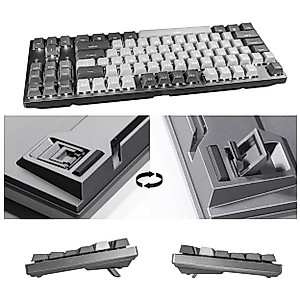 DURGOD K320 Corona White Backlit TKL Mechanical Keyboard | 87 Keys Tenkeyless | USB C Wired | Doubleshot PBT Keycaps | Programmable Keys | NKRO Rollover | Windows & Mac (Corona, Cherry Brown)