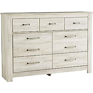 Signature Design by Ashley Bellaby Farmhouse 7 Drawer Dresser, Whitewash