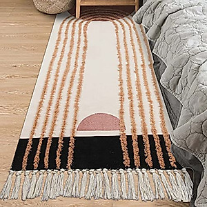 LEEVAN Hallway Runner Rug 2'x6' Washable Entryway Rug, Throw Rugs for Living Room Boho Runner Rug Woven Bedroom Rug Cotton Bathroom Rugs Farmhouse Long Carpet for Sink Foyer