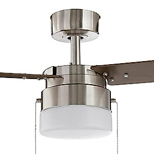 Hampton Bay Montgomery II 44 in. Indoor Brushed Nickel Ceiling Fan with Light Kit RDB9144-BN