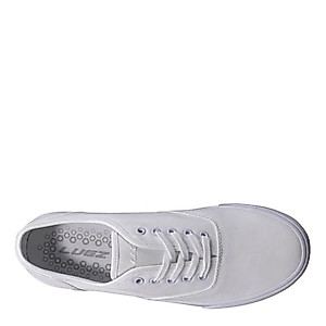 Lugz | Lear Classic Casual Sneakers for Men | Lace Up Mens Canvas Shoes | Everyday Men Footwear, White, 9.5 M US