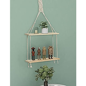 Afuly 11x14 Picture Frame & 2 Tier Macrame Shelf