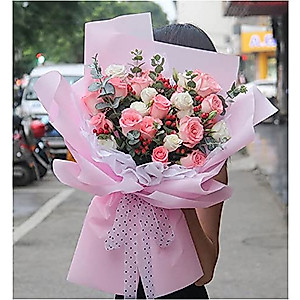 JOSON 30 sheets/6 colors Flower wrapping paper Korean solid color translucent flower shop floral gift bouquet flower wrapping paper Matte paper