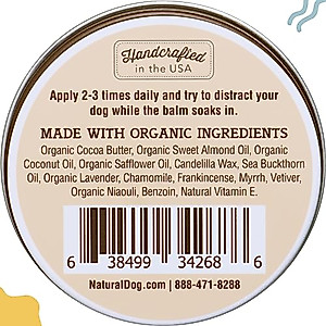 Natural Dog Company Skin Soother, 1 oz. Tin, Allergy and Itch Relief for Dogs, Dog Moisturizer for Dry Skin, Dog Lotion, Ultimate Healing Balm, Dog Rash Cream