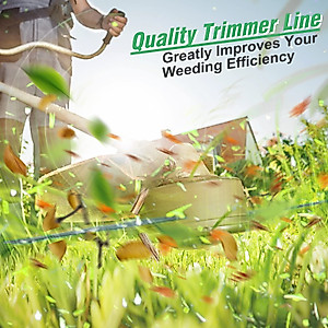 11 PCS 0.065" Dual Trimmer Line(2900719) Replacement Suitable for Greenworks Weed Wacker 2101602,2101602A,STBA40B210, BST4000,Replacement Trimmer String and Cap Cover(9 Spools+2 Caps)