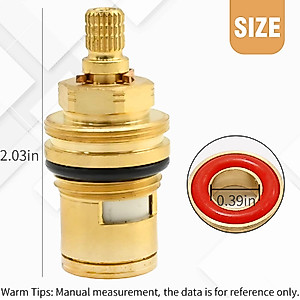 UOIENRT 013787-45 Hot Ceramic Cartridge Assembly, Replacement for T and S Brass Faucets, Replaces 013787-45
