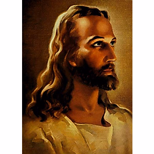 Vintage Tin Sign Head of Christ by Warner Sallman 1940 Metal Poster Art Decoration for Home Club Garage Store Bar Cafe Farm 12" X 8"