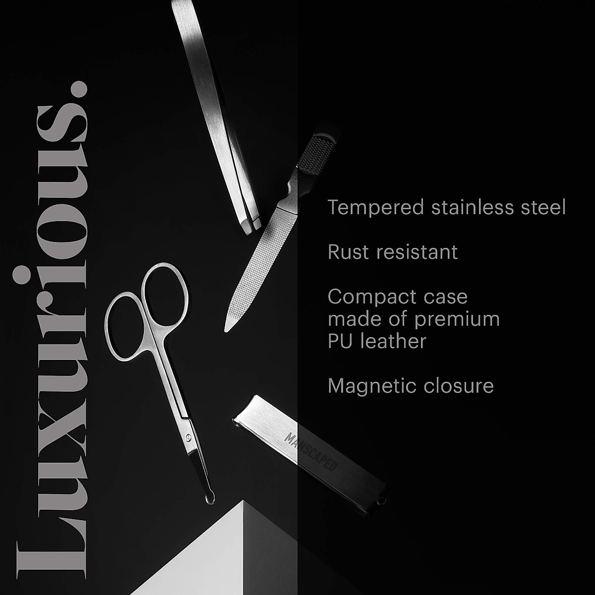 MANSCAPED Trim & Snip 2, Men's Bathroom Toiletry Grooming Tools, Includes The Lawn Mower 2, High Performance Electric Hair Trimmer, Stainless Steel 4 Piece Nail Kit