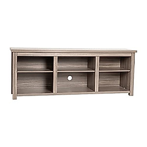 Flash Furniture Kilead Farmhouse TV Stand for up to 80" TVs-65 Engineered Wood Framed Media Console with Open Storage, 65", Gray Wash Oak